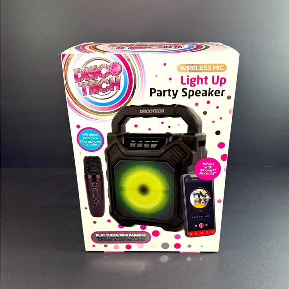 GTech | Toys | Brande New Karaoke Light Up Party Speaker Wireless Mic ...